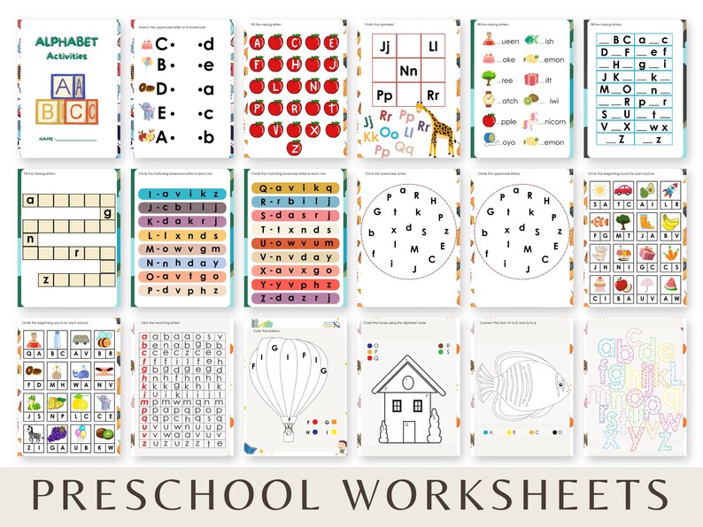 Preschool Alphabet Worksheets Alphabet Activities Toddler Activity ...