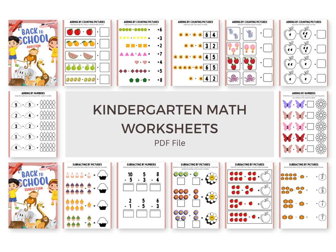 Math Worksheets Kindergarten Math Worksheets Kindergarten Math Review ...