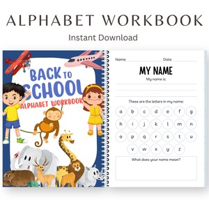 Preschool Workbook Alphabet Workbook Alphabet Activities | Alphabet ...