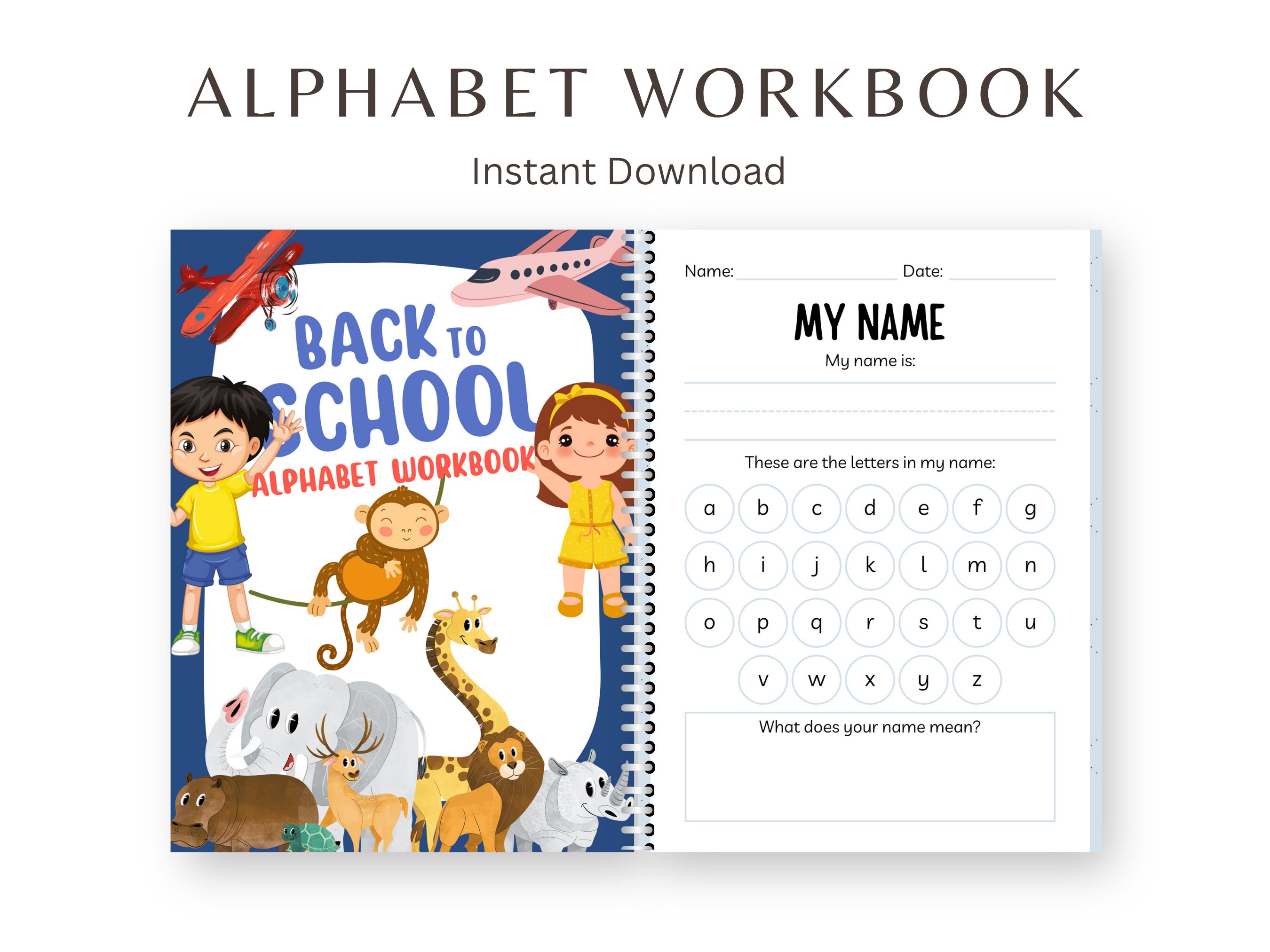 Preschool Workbook Alphabet Workbook Alphabet Activities | Alphabet ...