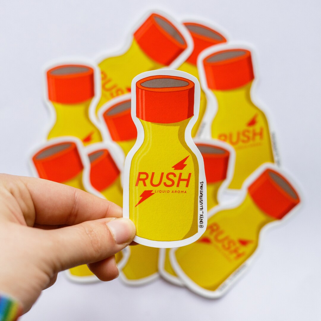 RUSH Popper Sticker for Laptop Sticker for Queer Adult Themed Sticker ...
