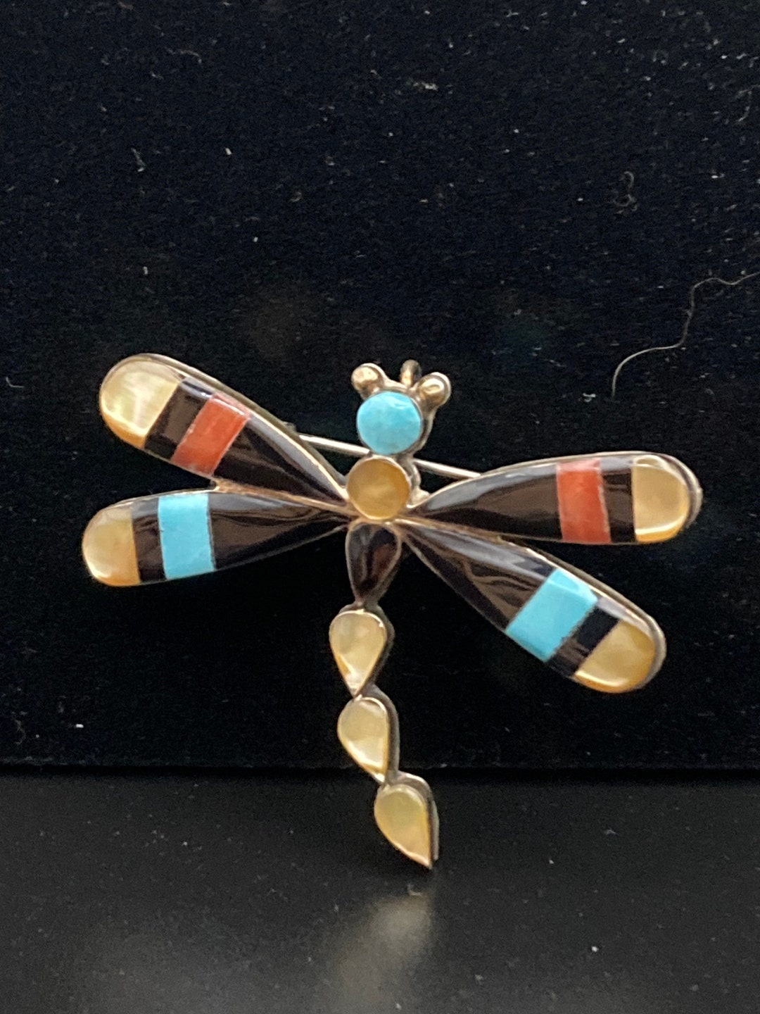 Vintage Native American Handcrafted Dragonfly Pin/brooch/pendant ...
