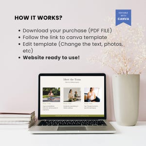 Wellness Retreat Canva Landing Page | Canva Website Template | Editable Website for Yoga, Coach ...
