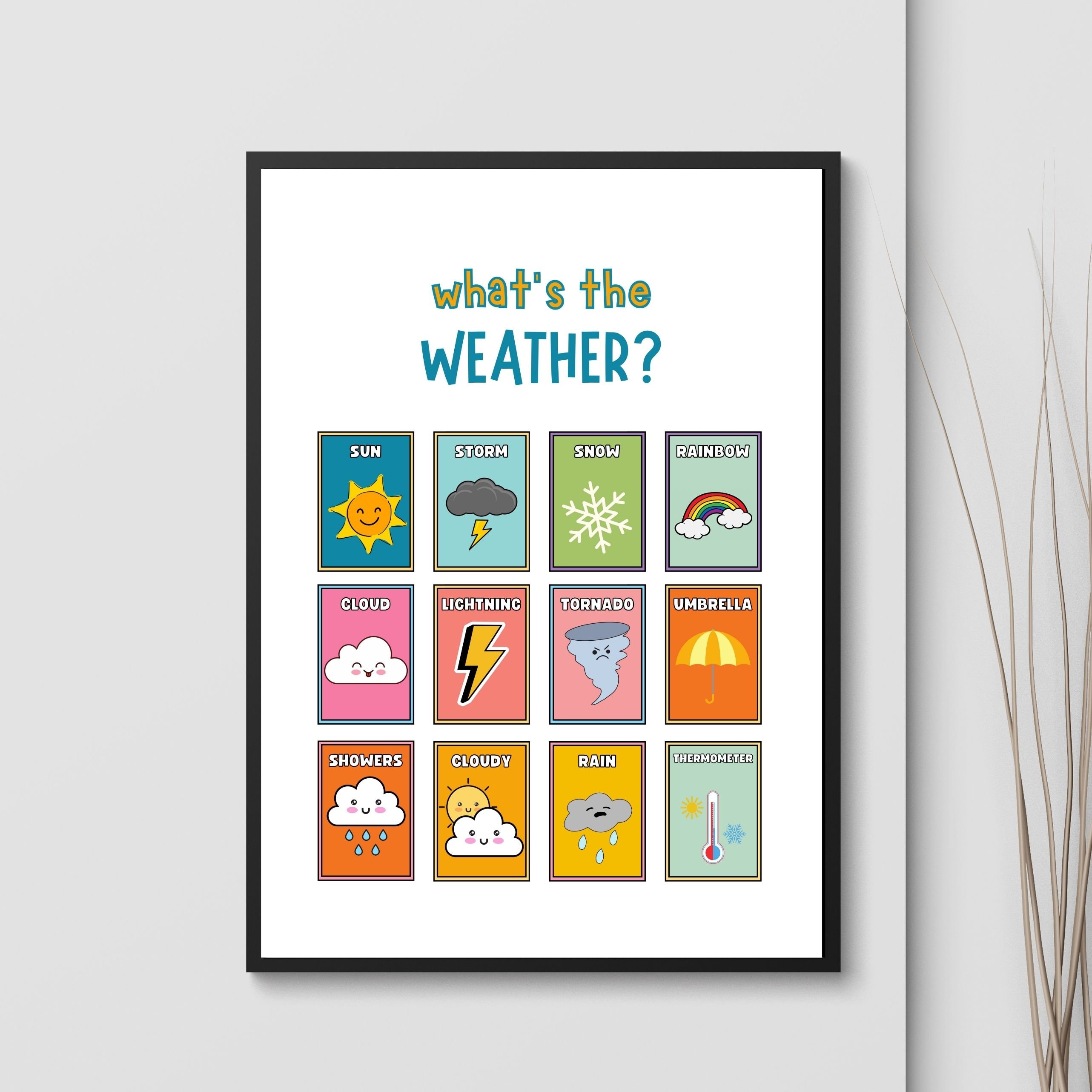 Weather Chart Interactive Learning Fun for Kids - Etsy