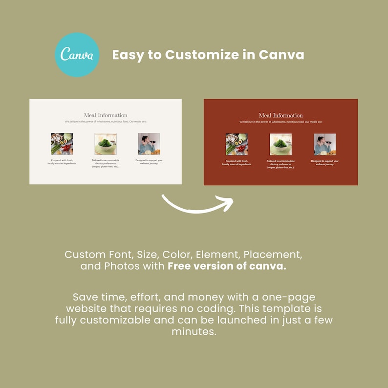 Wellness Retreat Canva Landing Page | Canva Website Template | Editable ...