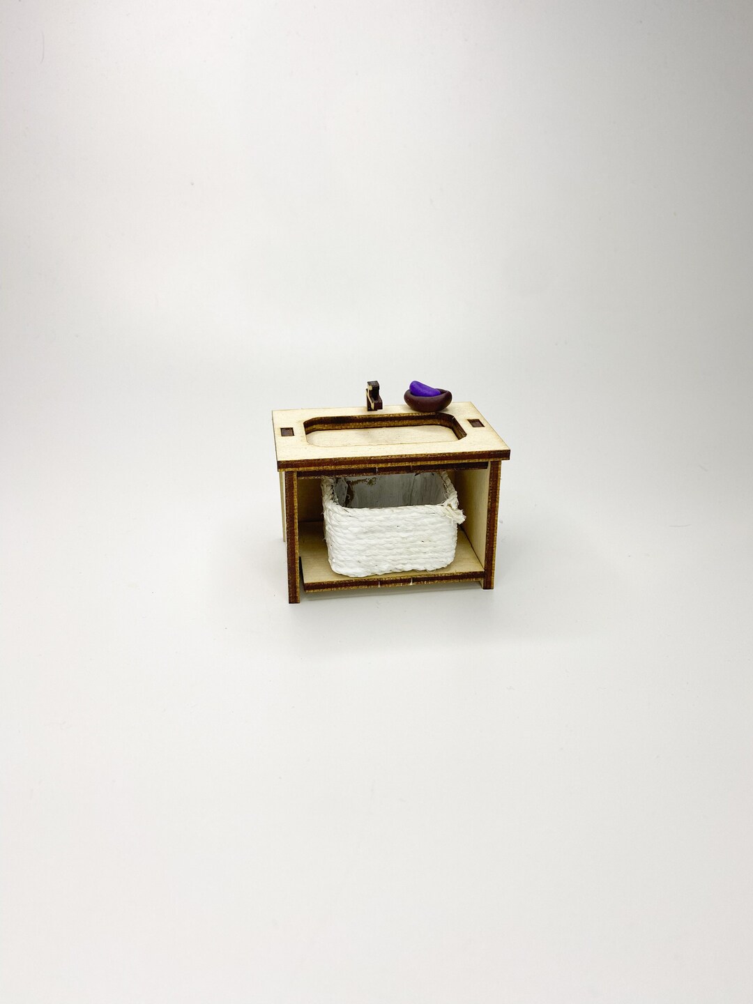 Miniature Wooden Wash Basin for a Doll's House - Etsy