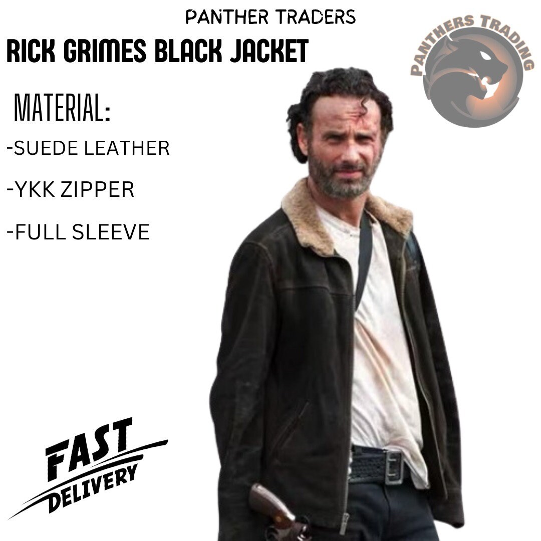 New the Walking Dead Leather Jacket Handmade Walking Dead Fur Collar ...