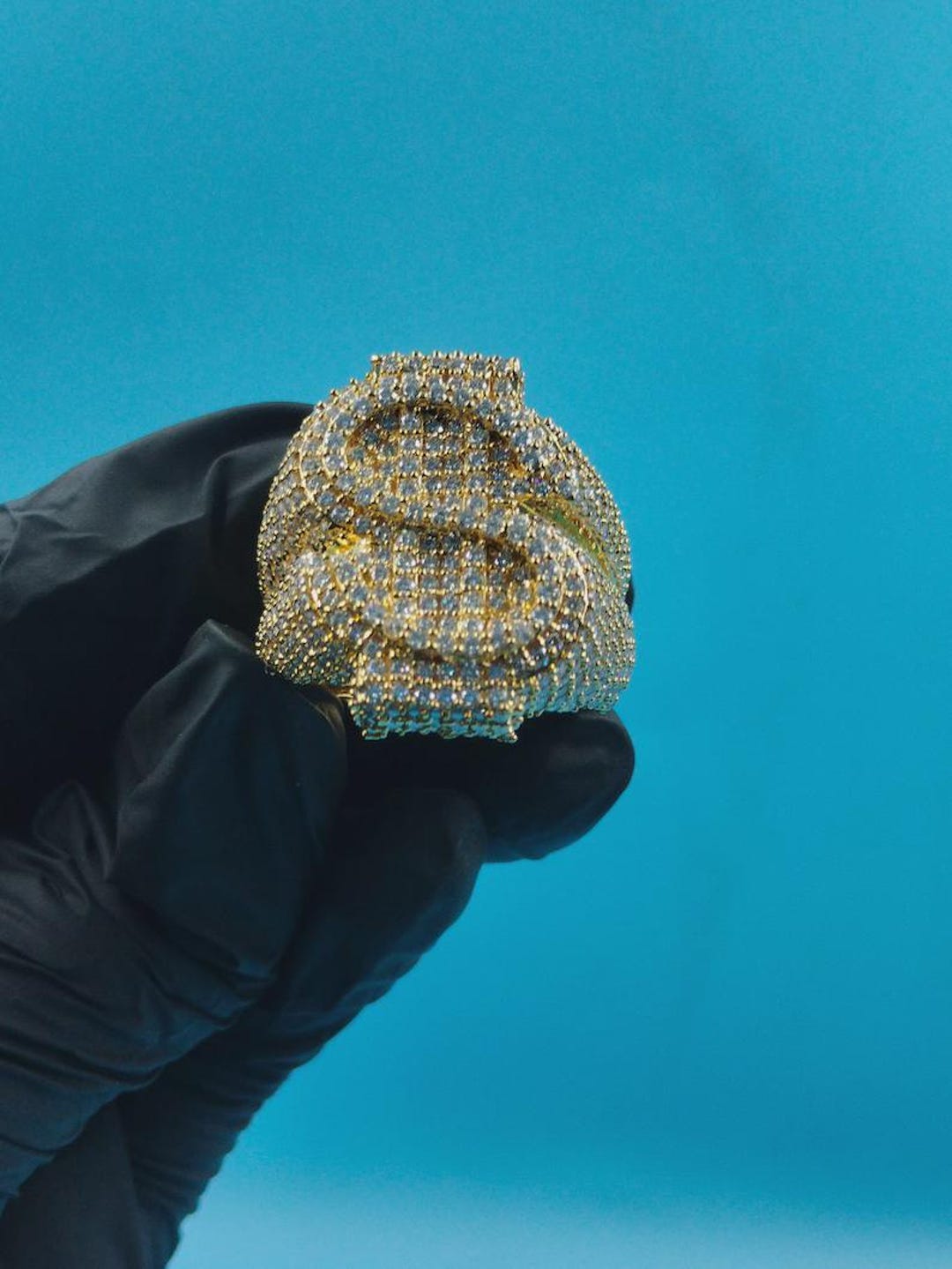 Dollar Sign Ring | Iced Out Money Symbol Ring for Men | Hip Hop Jewelry ...