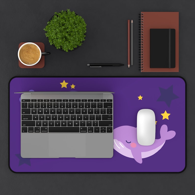 BTS Tinytan Purple Whale Whalien Desk Mat for Everyone Love BTS ARMY ...