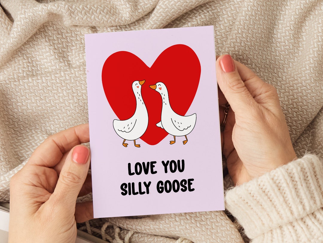 Love You Silly Goose, Valentine's Day Cards, Anniversary Cards, Card ...
