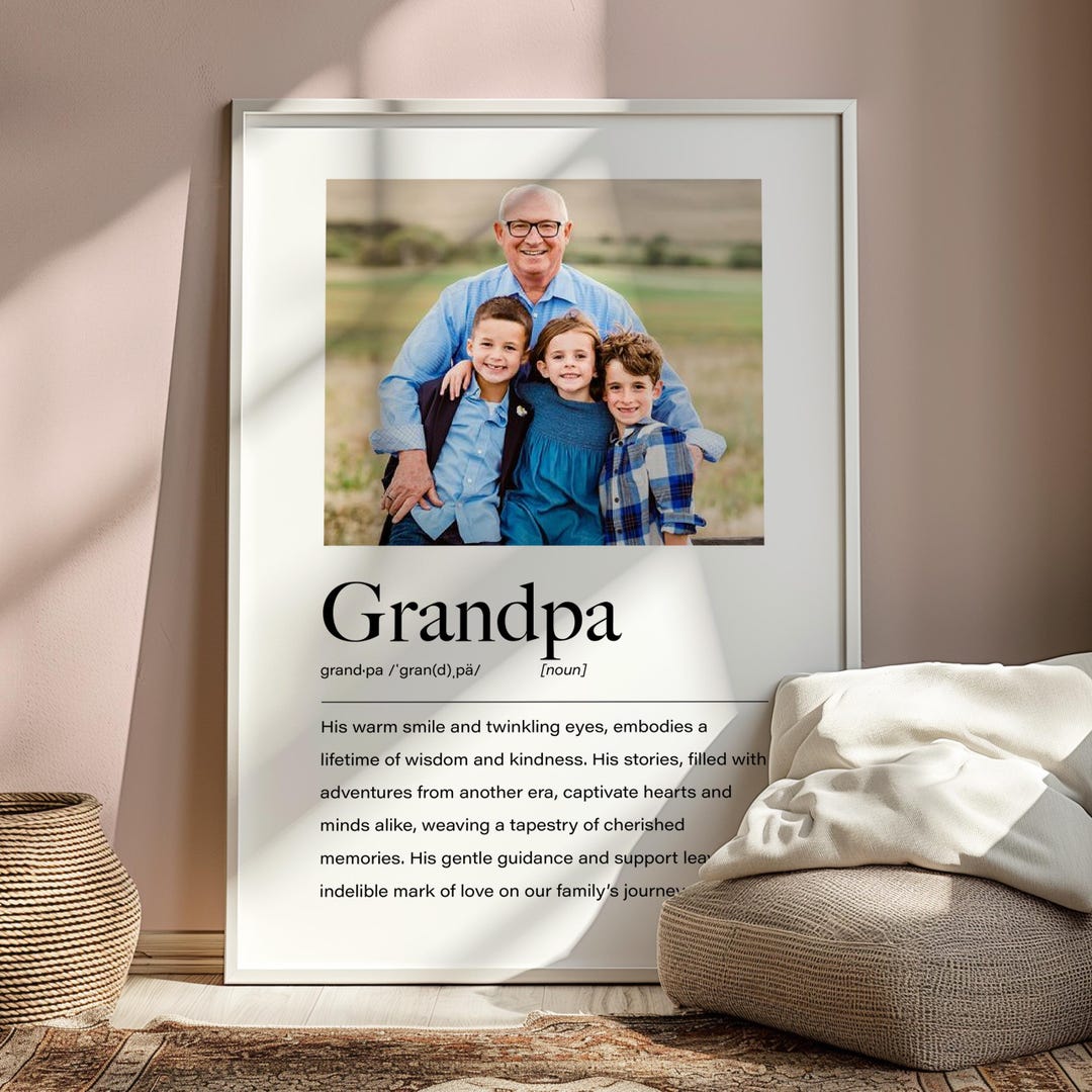 Personalised Grandpa Definition Print, Grandpa Christmas Gift, Grandpa ...