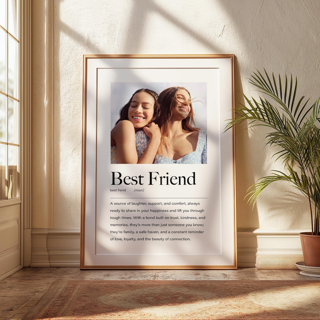 Personalised Best Friend Definition Print, Best Friend Christmas Gift ...