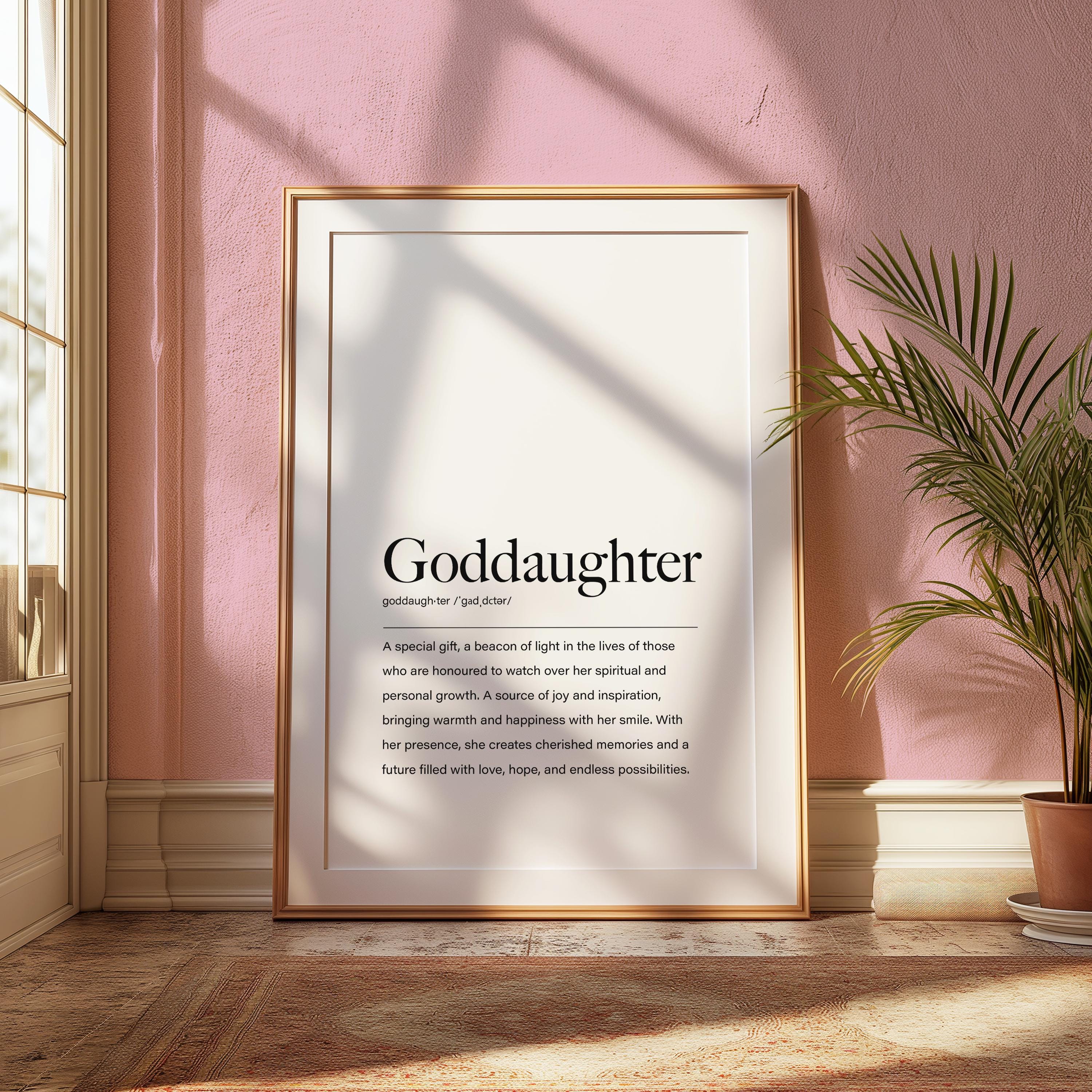 Goddaughter Definition Print, Goddaughter Gifts, Gift for Goddaughter ...
