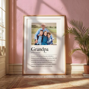 Personalised Grandpa Definition Print, Grandpa Christmas Gift, Grandpa ...