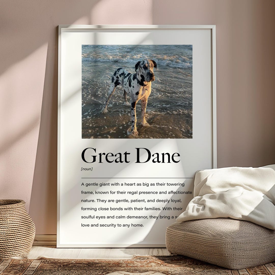 Great Dane Definition Print, Great Dane Poster, Great Dane Home Decor ...