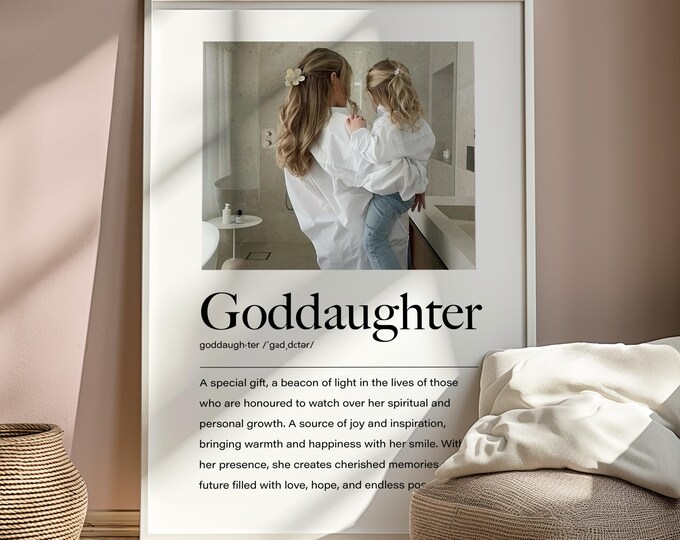 Personalised Goddaughter Definition Print, Goddaughter Christmas Gift ...