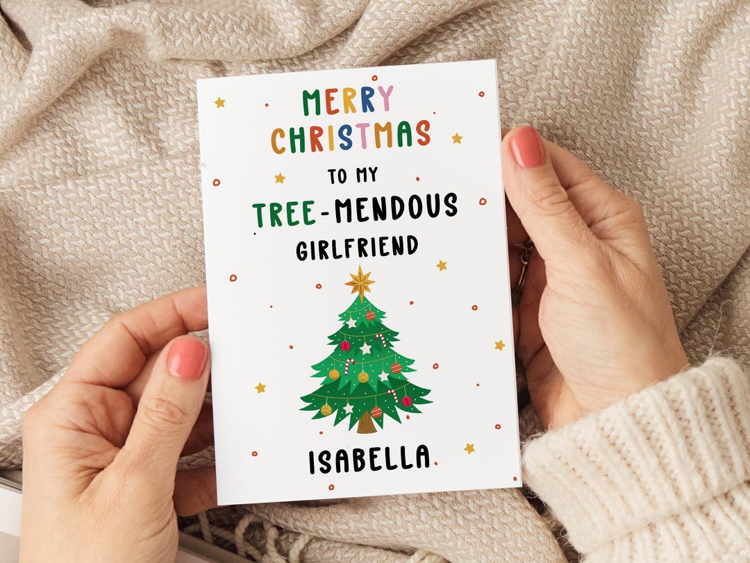 Personalised Girlfriend Christmas Cards, Christmas Card for Girlfriend ...