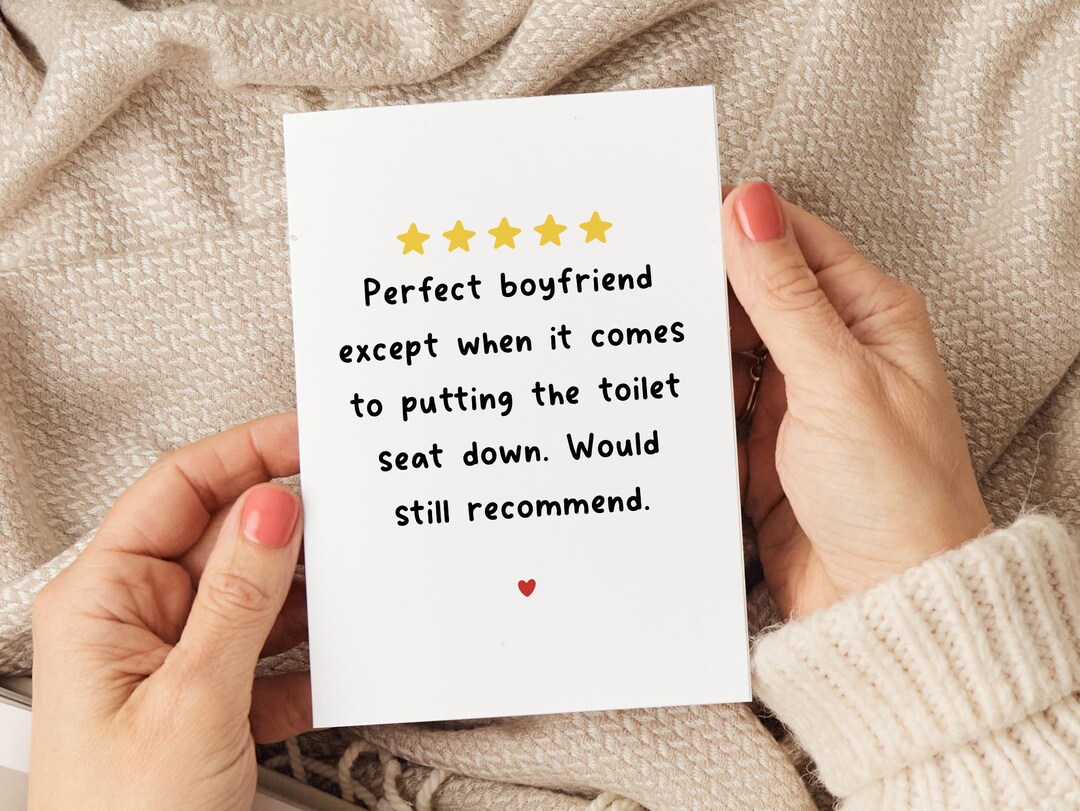 Funny Boyfriend Birthday Card, Boyfriend Rating Birthday Card, Happy ...