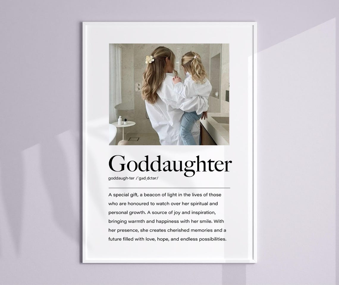 Personalised Goddaughter Definition Print, Goddaughter Gifts ...