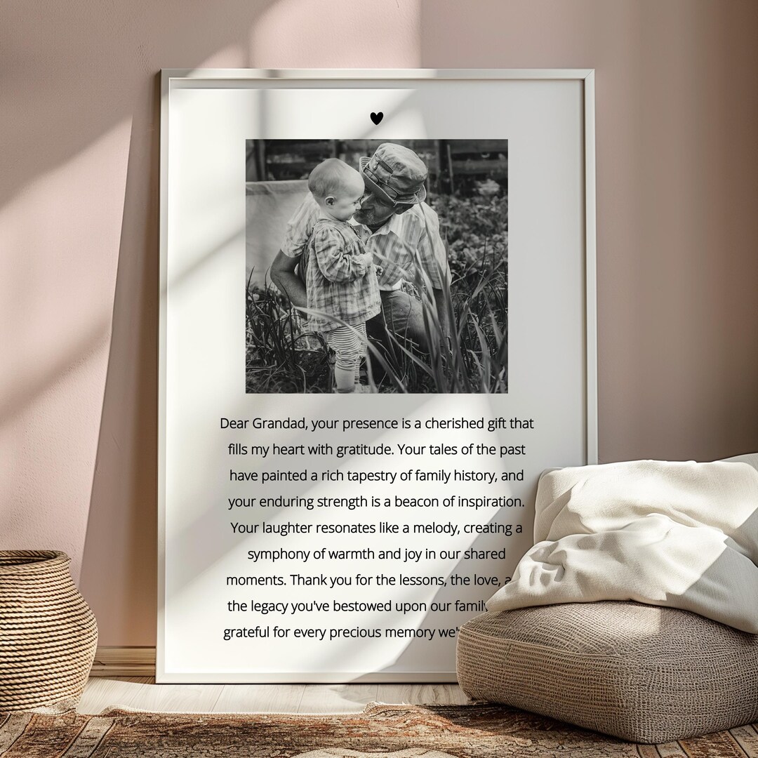 Grandad Personalised Print, Grandad Christmas Gift, Grandad Christmas ...