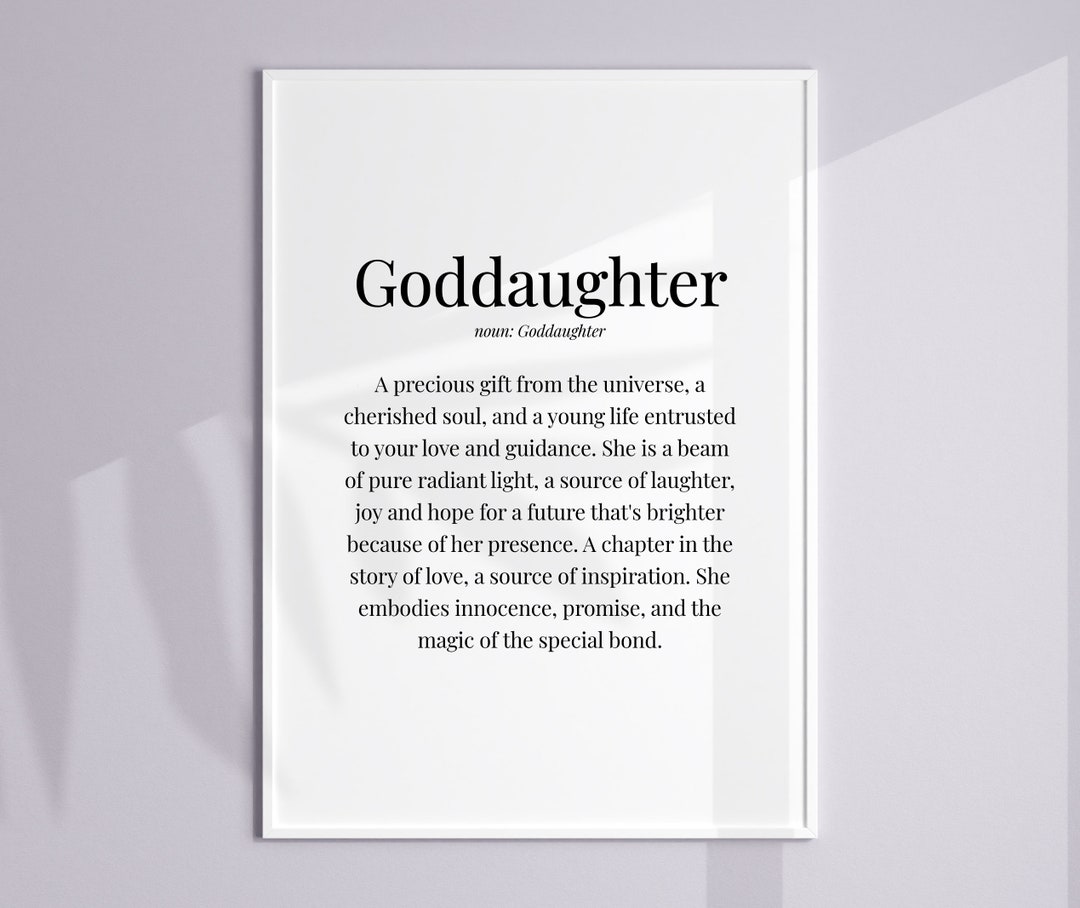 Goddaughter Definition Print, Goddaughter Gifts, Gift for Goddaughter ...