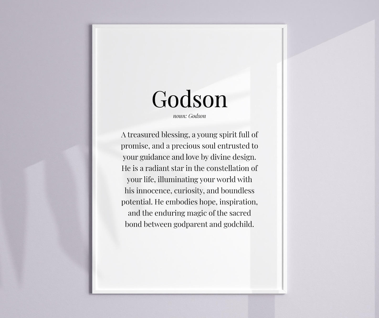 Godson Definition Print, Godson Gifts, Gift for Godson, Godson Birthday ...