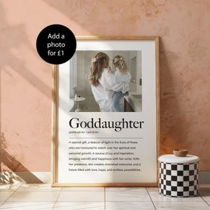 Goddaughter Definition Print, Goddaughter Christmas Gift, Goddaughter ...
