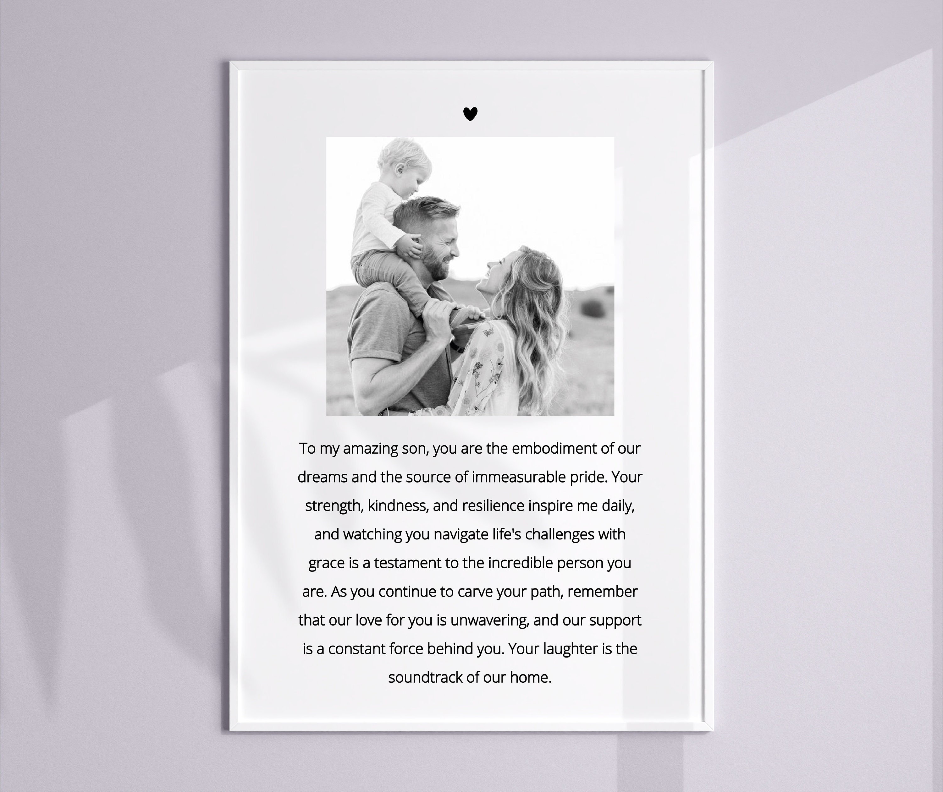 Son Personalised Print, Gift for Son, Son Picture Gifts, Son Birthday ...