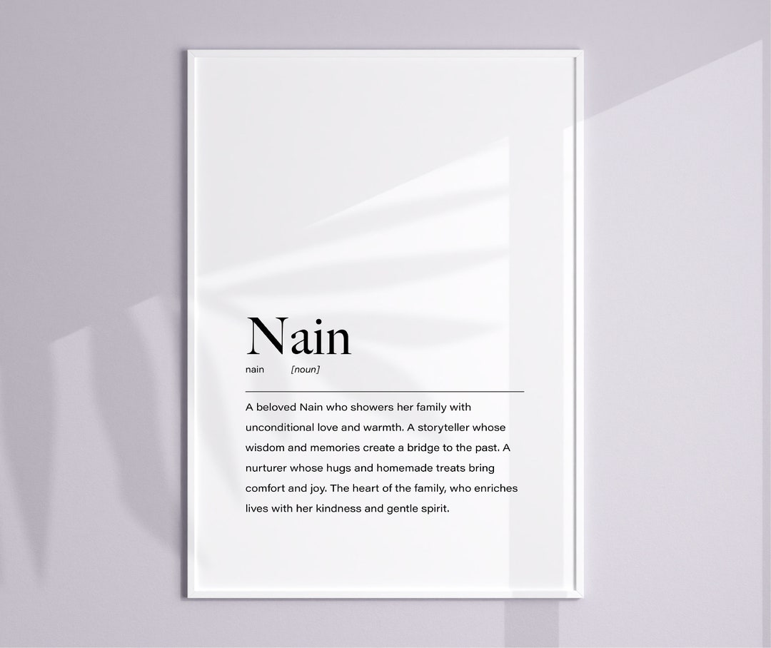 Buy Nain Definition Print, Gift for Nain, Upgraded to Nain, Nain ...