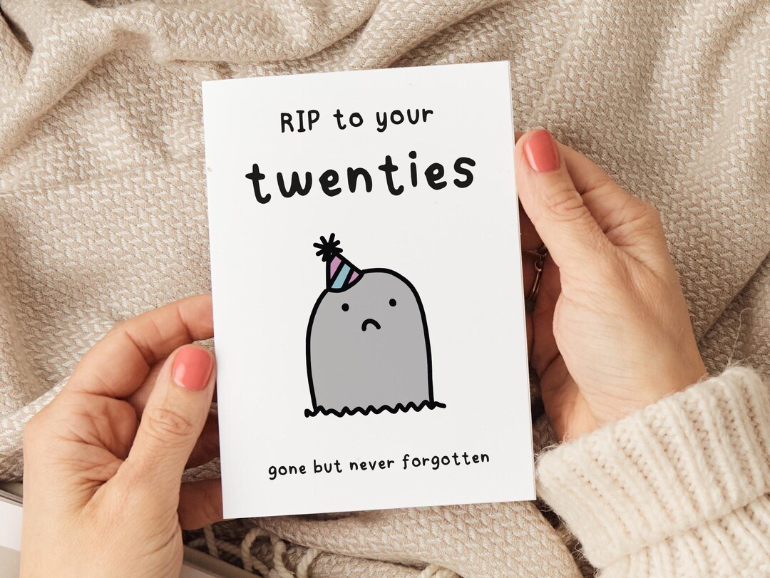 RIP to Your 20s Birthday Card, 30th Birthday Card, Funny 30th Birthday ...