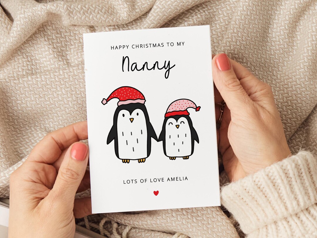 Personalised Nanny Christmas Cards, Christmas Card for Nanny, Nanny ...