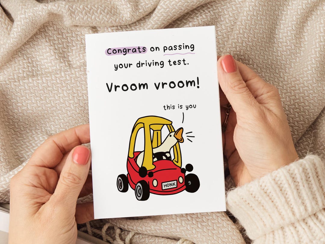Passed Driving Test Card, Congratulations Cards, Funny Driving Test ...