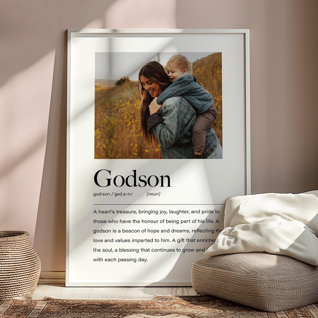 Personalised Godson Definition Print, Godson Christmas Gift, Godson ...