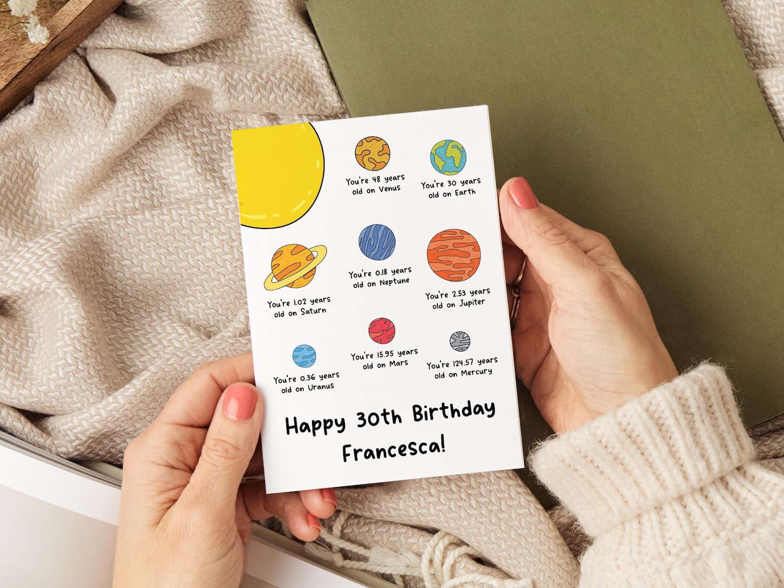 Personalised Planet Birthday Card, Space Birthday Card, Personalised ...