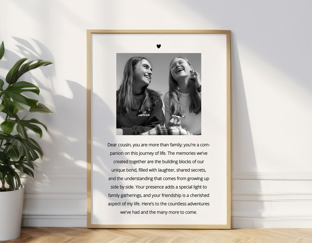 Cousin Personalised Print Cousin Wall Art Gift for Cousin - Etsy