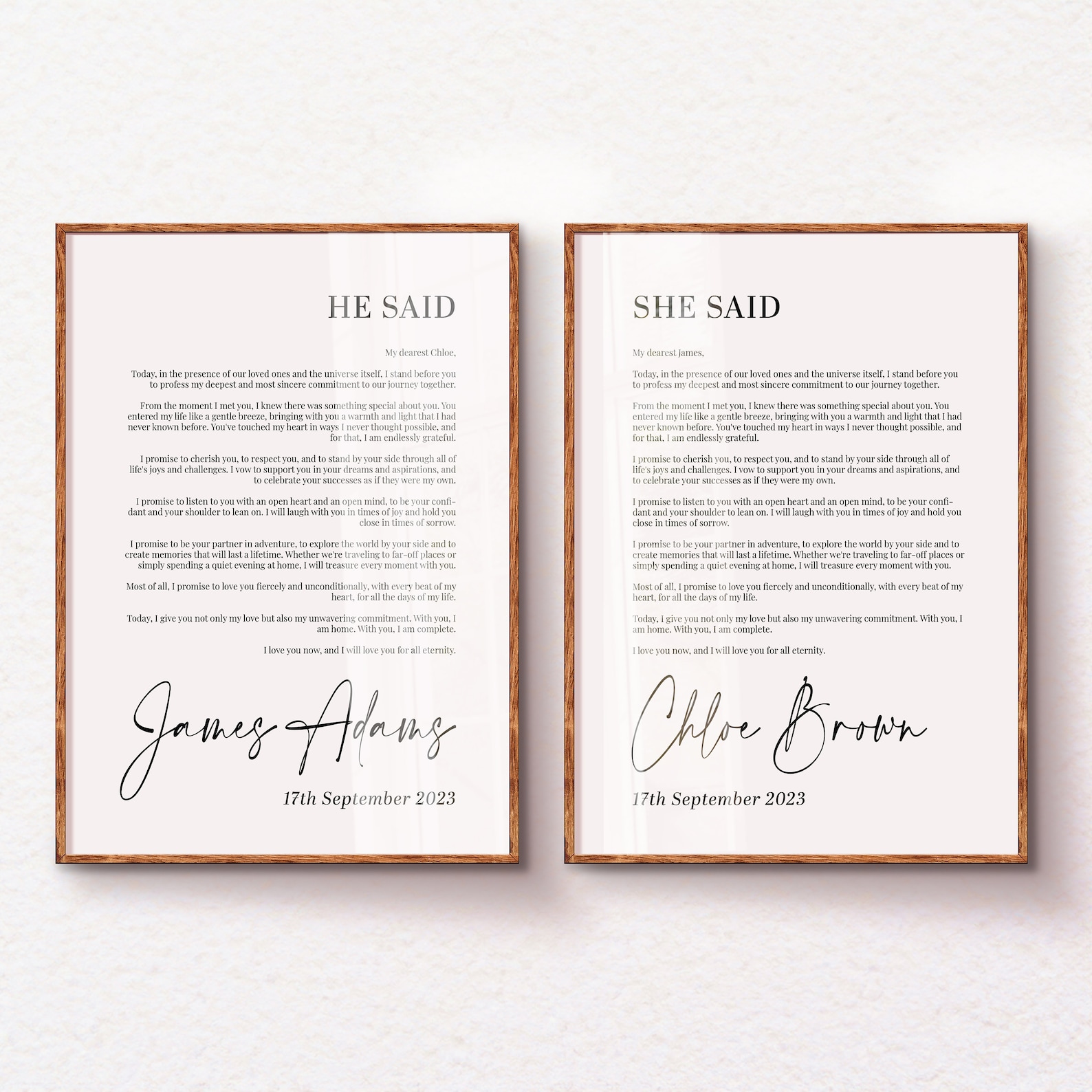 Wedding Vows Print, Wedding Vows Poster, Bedroom Wall Decor, Wedding ...