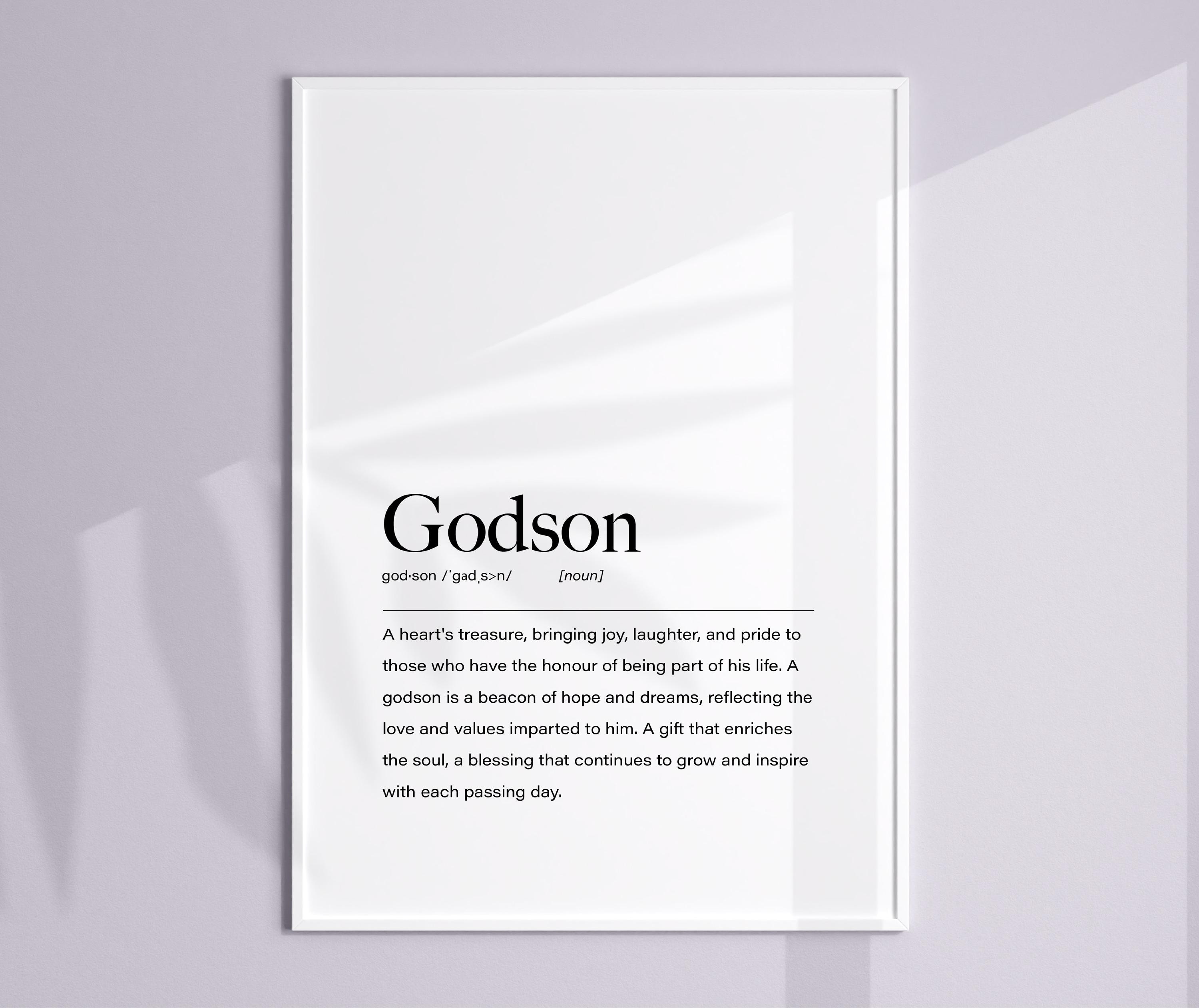 Godson Definition Print, Godson Gifts, Gift for Godson, Godson Birthday ...