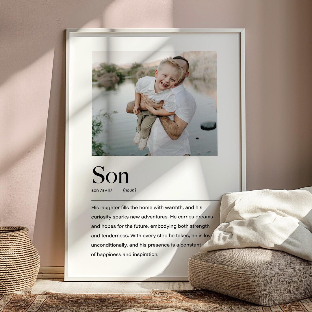 Personalised Son Definition Print, Son Christmas Gift, Son Christmas ...