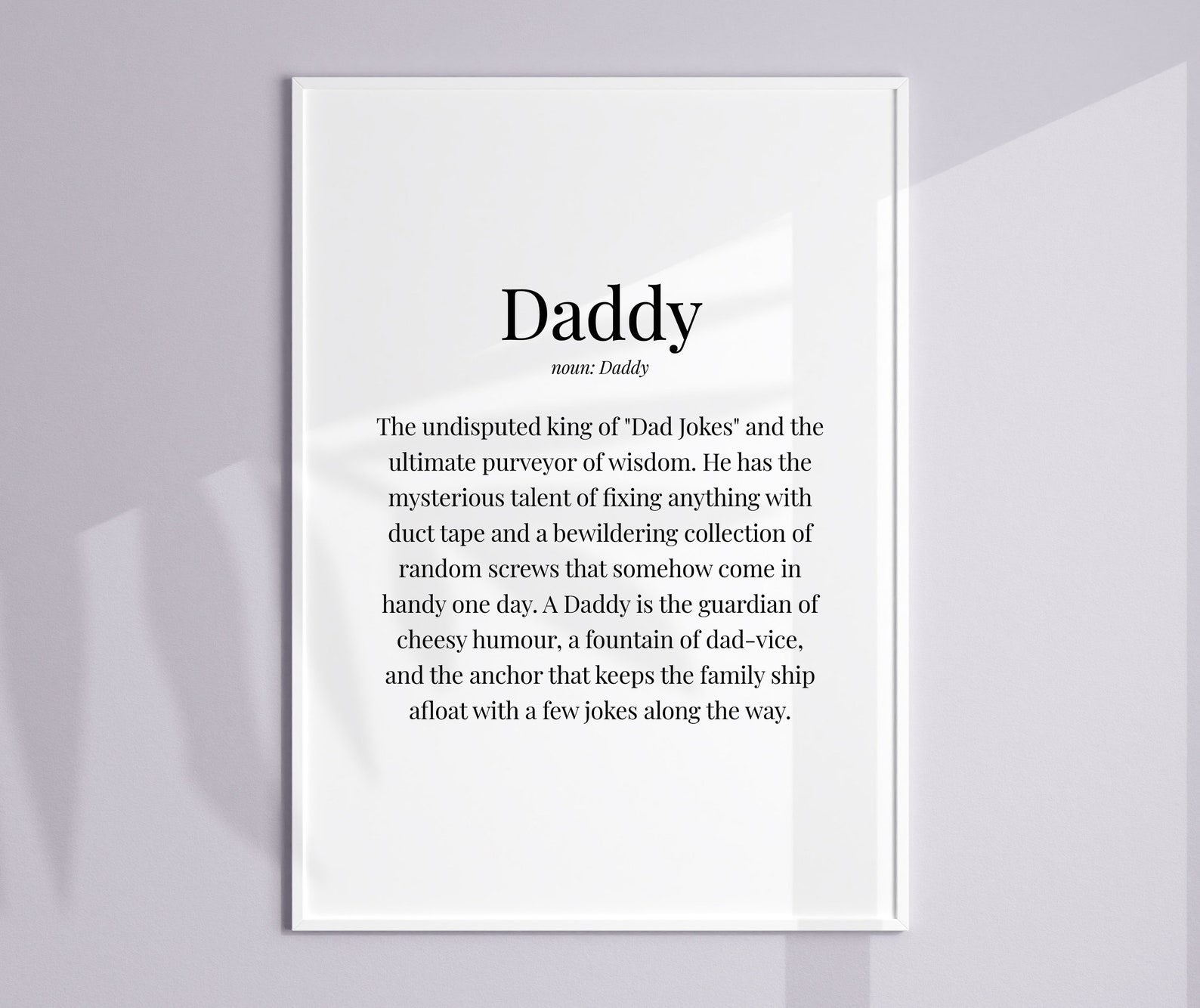 Daddy Definition Print, Daddy Gifts, Gift for Daddy, Daddy Birthday ...