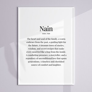 Nain Definition Print Gift for Nain Upgraded to Nain Nain - Etsy