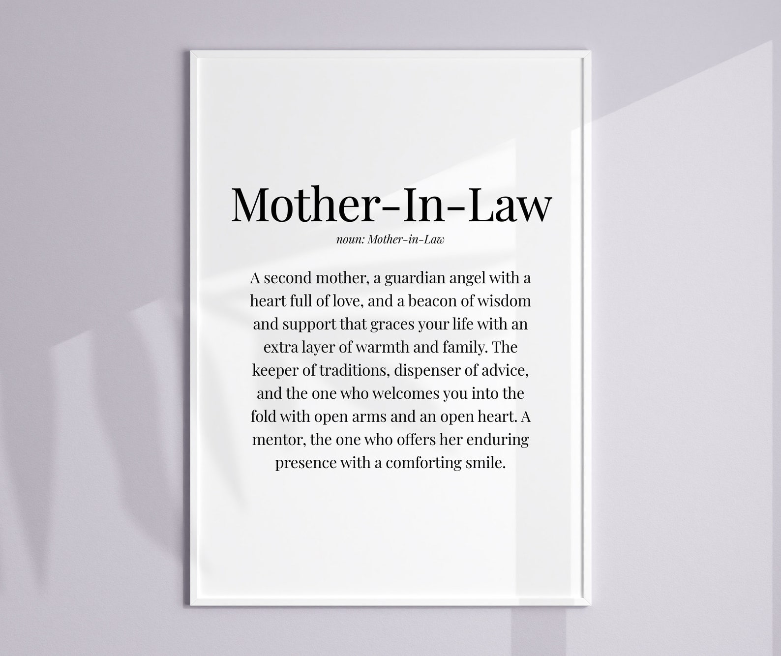 Mother-in-law Definition Print, Gift for Mother-in-law, Mother-in-law ...