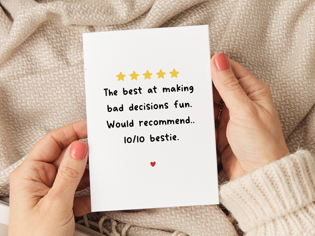 Funny Best Friend Birthday Card, Best Friend Rating Birthday Card ...