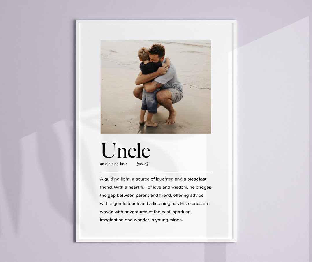 Personalised Uncle Definition Print, Gift for Uncle, Uncle Gifts, Uncle ...