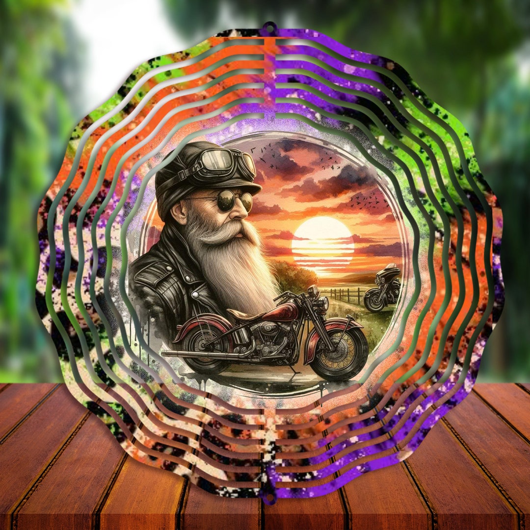 Motorcycle Wind Spinner Sublimation Design, Wind Spinner Motorcycle ...