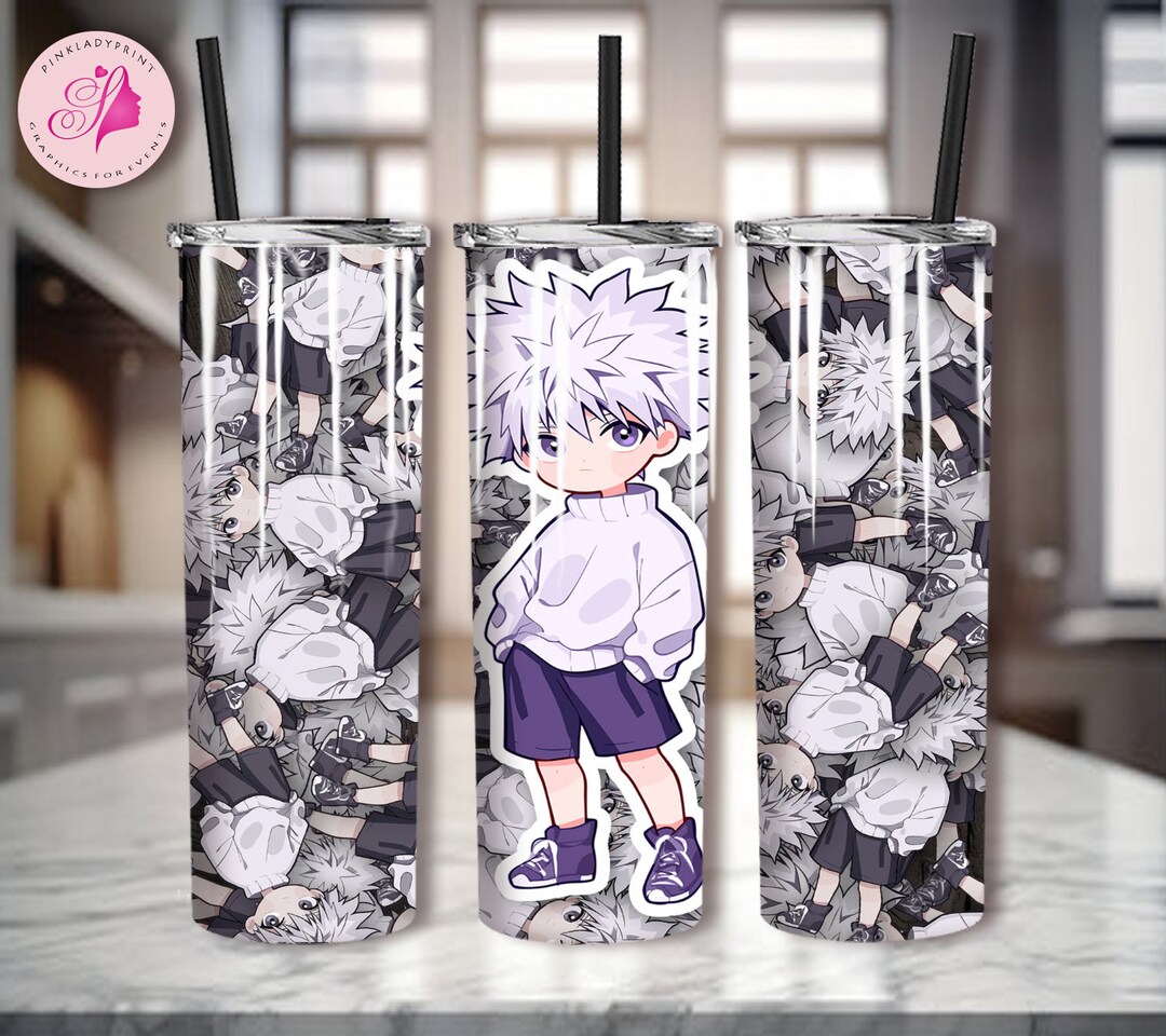 Chibi Anime Sticker 20 Oz Skinny Tumbler, Chibi Anime Design, Chibi ...