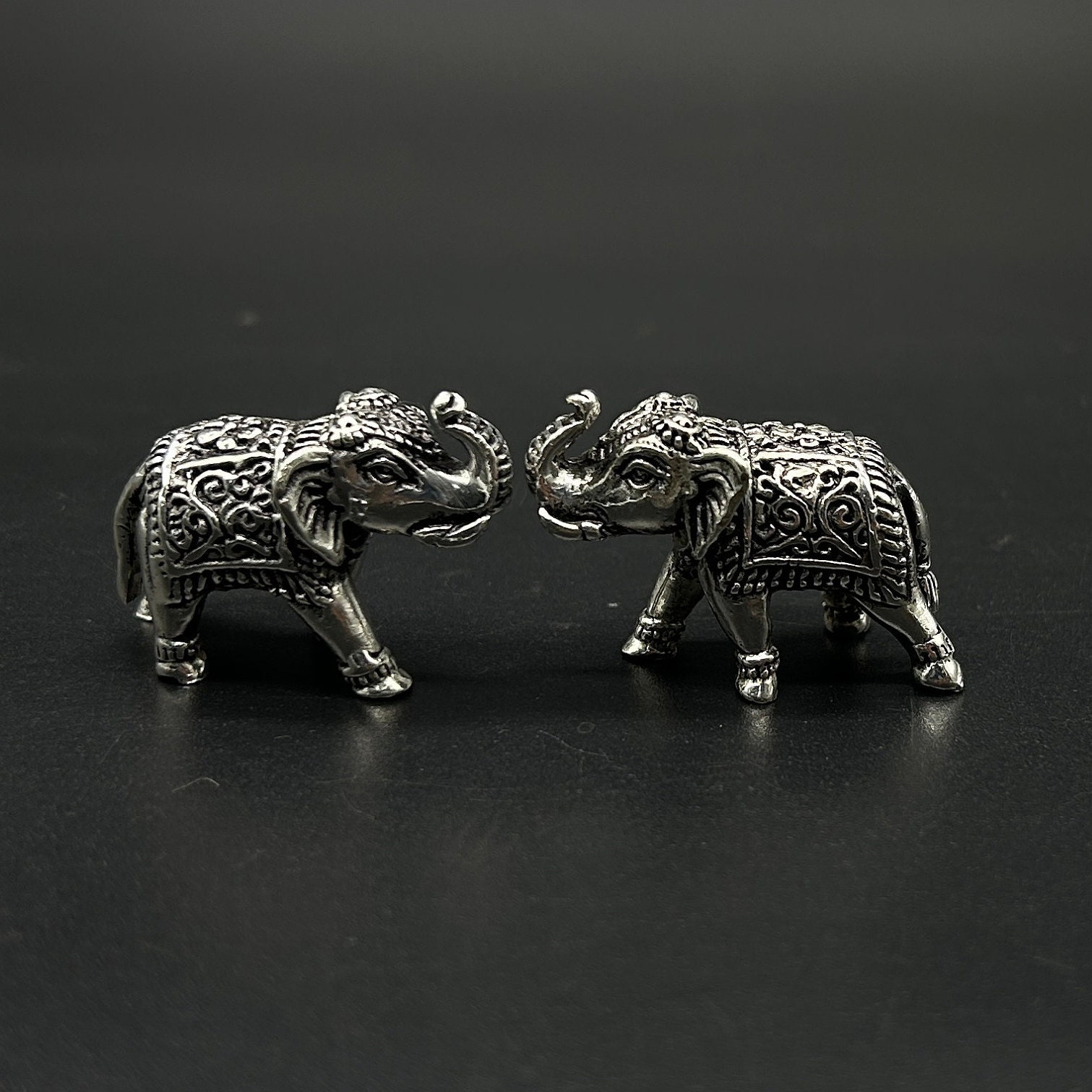 925 Sterling Silver Elephant Idol / Silver Elephant Statue - Etsy