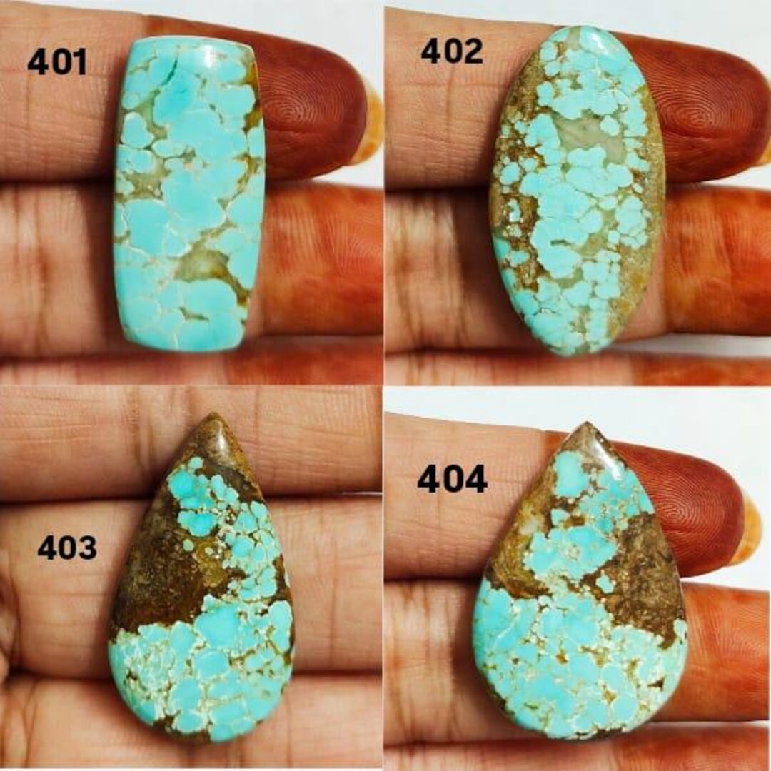 Number Eight Mine Turquoise ,natural Turquoise Cabochon Flat Back Side ...