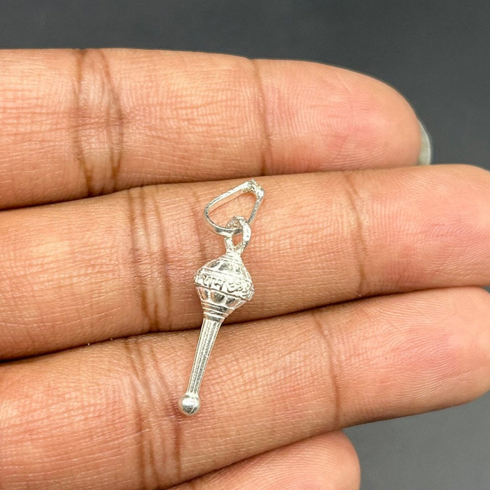 925 Sterling Silver Hanuman Gada Pendant / Mace Locket - Etsy