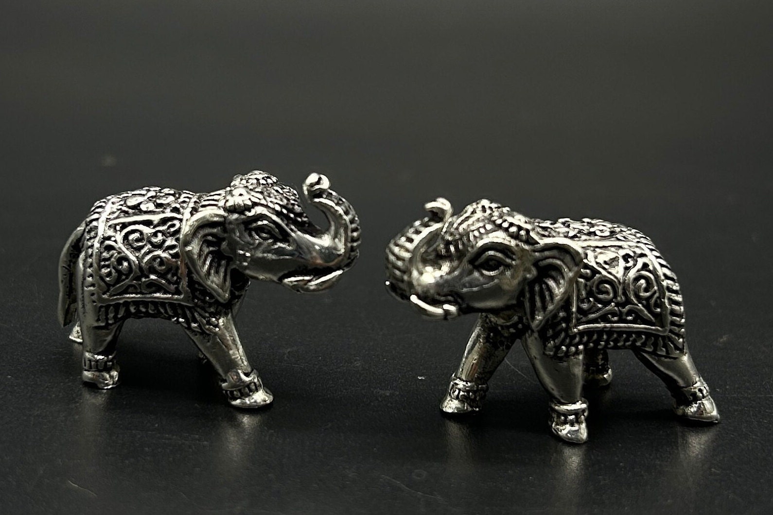 925 Sterling Silver Elephant Idol / Silver Elephant Statue - Etsy