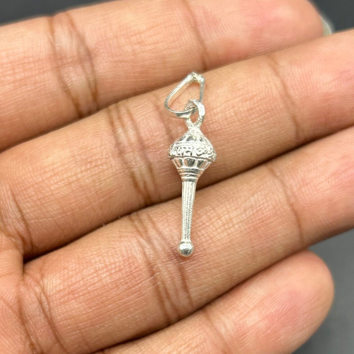 925 Sterling Silver Hanuman Gada Pendant / Mace Locket - Etsy